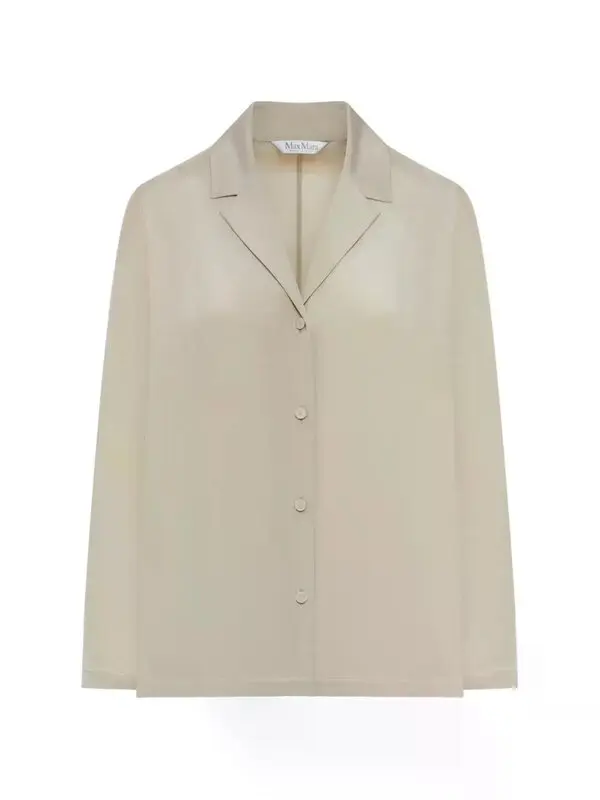 Max Mara Bowling Collar Long-sleeve Shirt