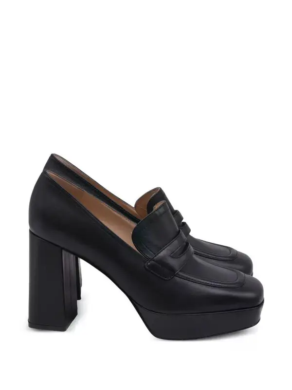 GIANVITO ROSSI Rouen Leather Platform Loafers