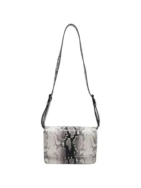 Moschino M-logo Python-print Shoulder Bag