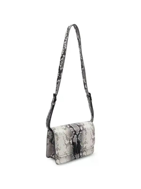 Moschino M-logo Python-print Shoulder Bag
