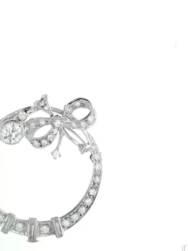 LB EXCLUSIVE Diamond Bow White Gold Brooch