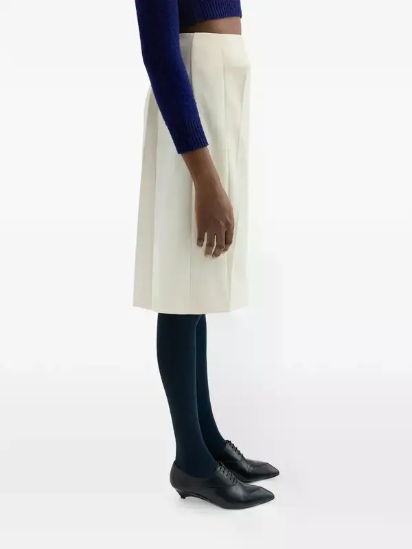 JIL SANDER Crêpe Midi Skirt - White