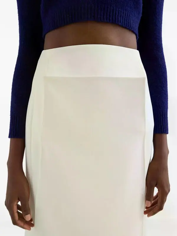 JIL SANDER Crêpe Midi Skirt - White