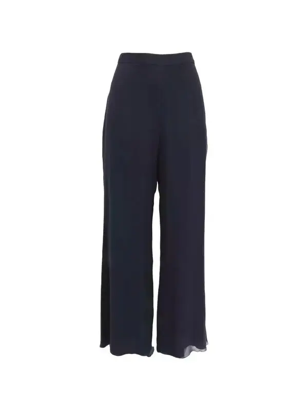 Oscar De La Renta High-waisted Wide-leg Trousers - Blue