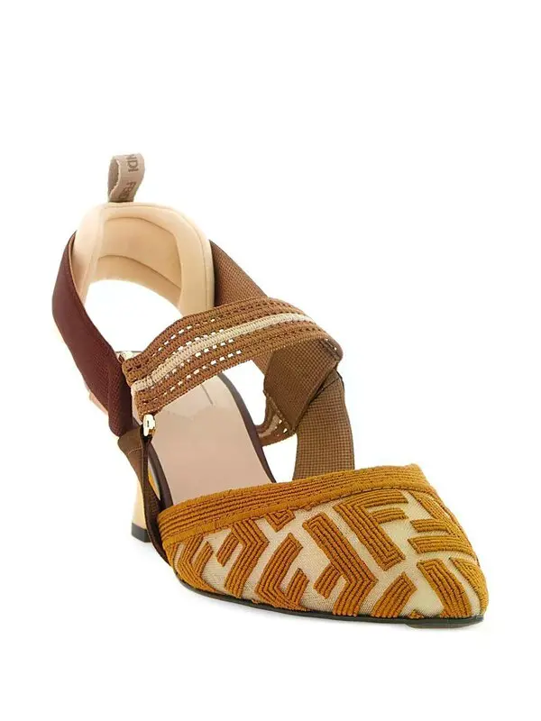 Fendi Mesh Pumps - Brown