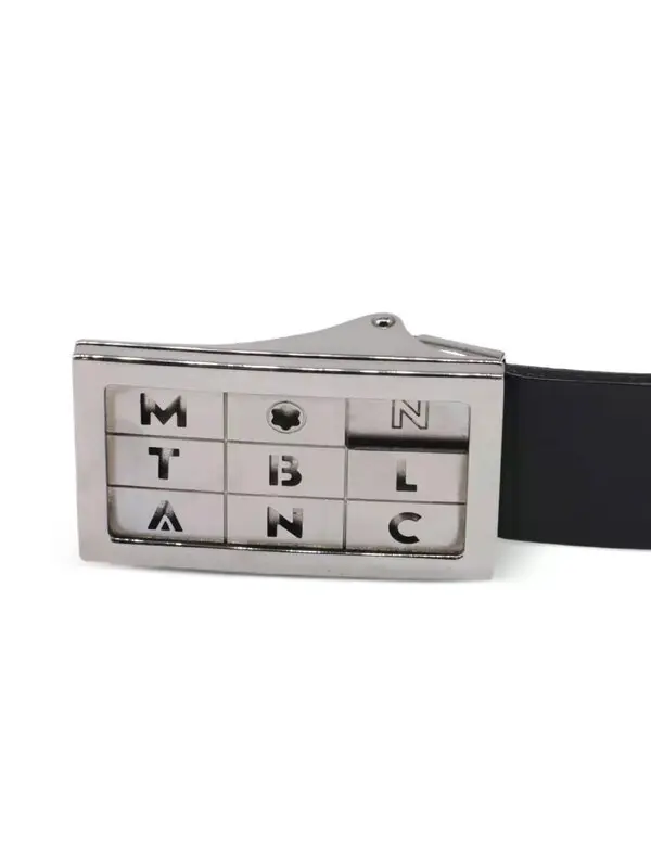 Montblanc Logo Buckle Leather Belt