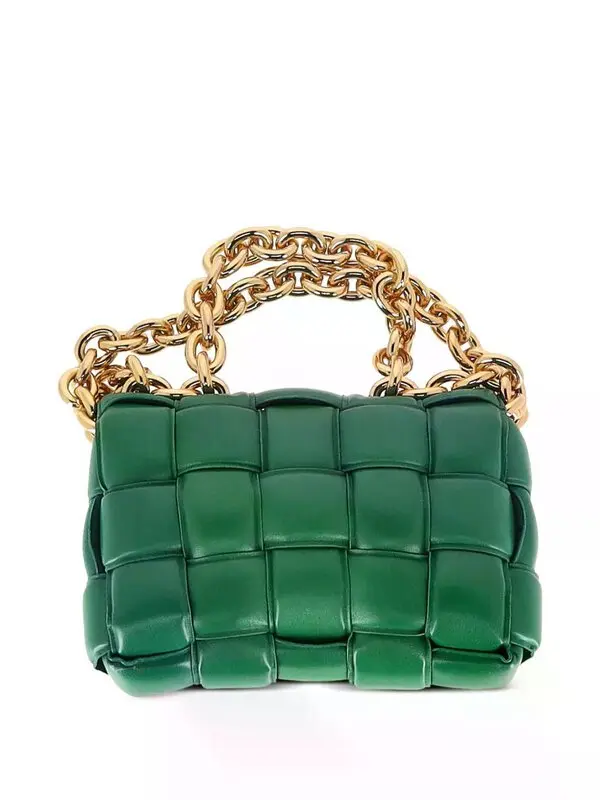 Bottega Veneta Intrecciato Chain Shoulder Bag - Green
