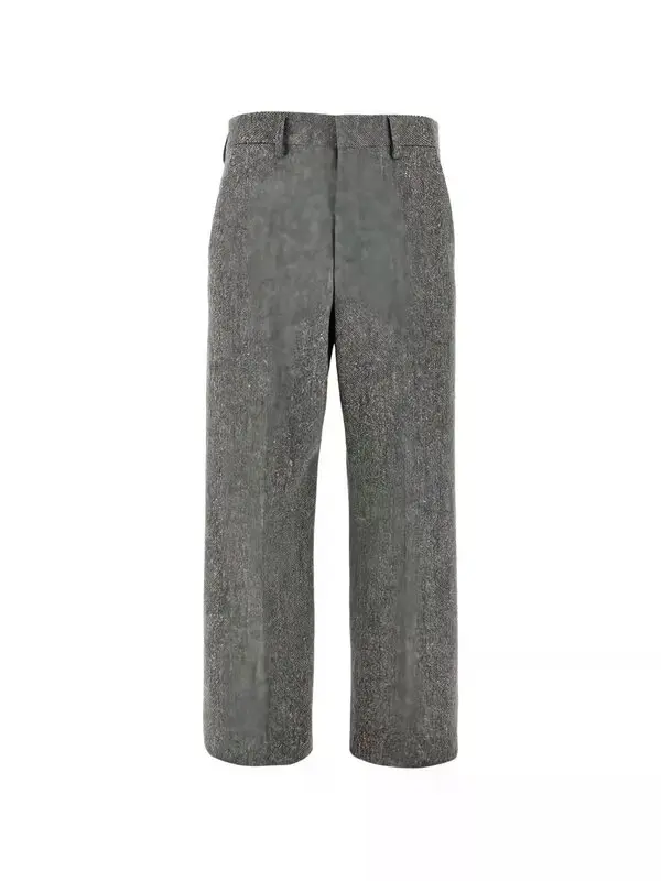 Valentino Garavani Tweed Effect Trousers - Grey