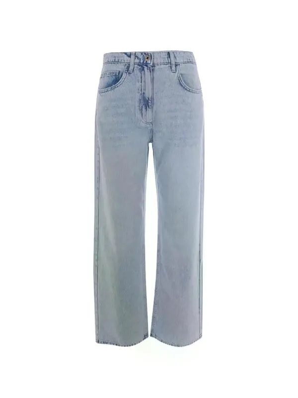 Patrizia Pepe Logo-embroidered Denim Jeans