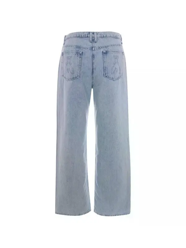 Patrizia Pepe Logo-embroidered Denim Jeans