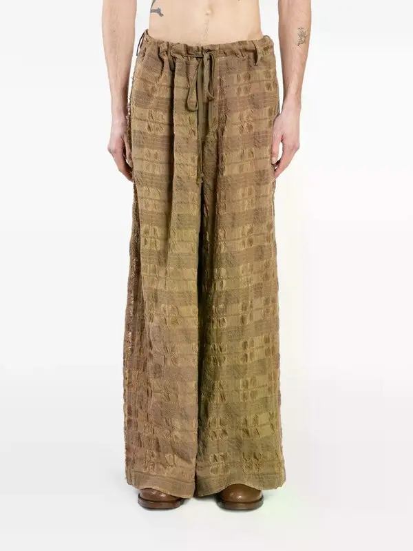 UMA WANG Pilly Textured Trousers - Yellow
