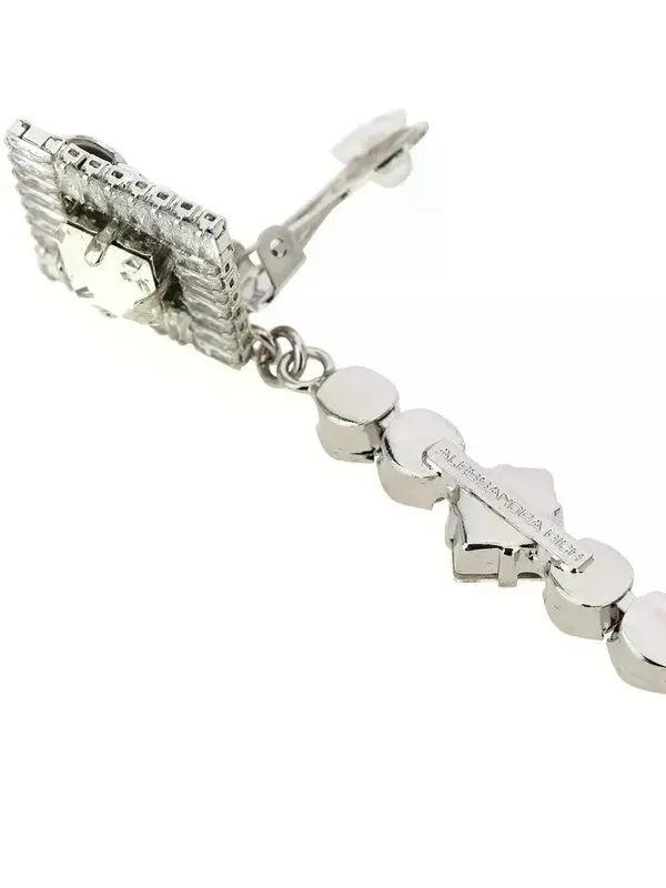 Alessandra Rich Crystal And Faux Pearl Drop Earrings
