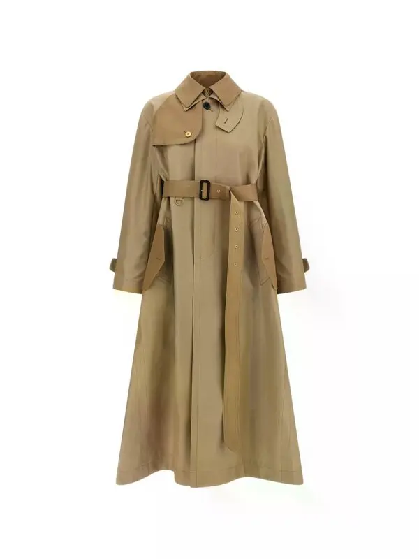 Sacai Double-layer Collared Trench Coat