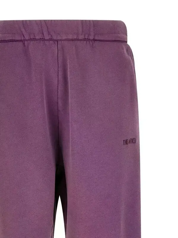 Attico Logo-embroidered Track Pants - Purple