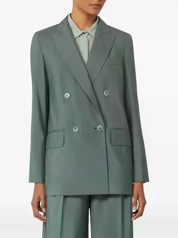 Max Mara Double-breasted Blazer - Green