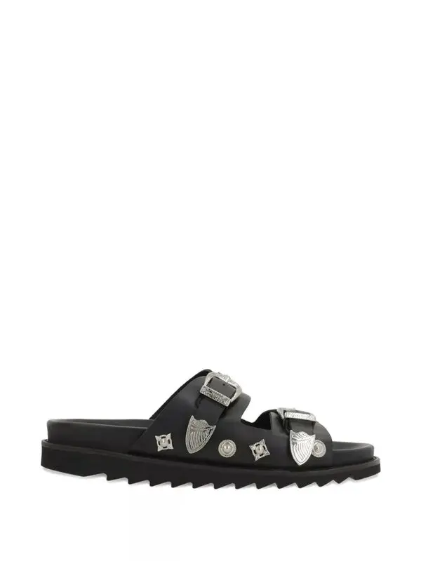 TOGA VIRILIS Studded Buckle-strap Leather Sandals
