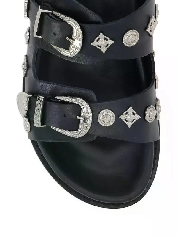 TOGA VIRILIS Studded Buckle-strap Leather Sandals