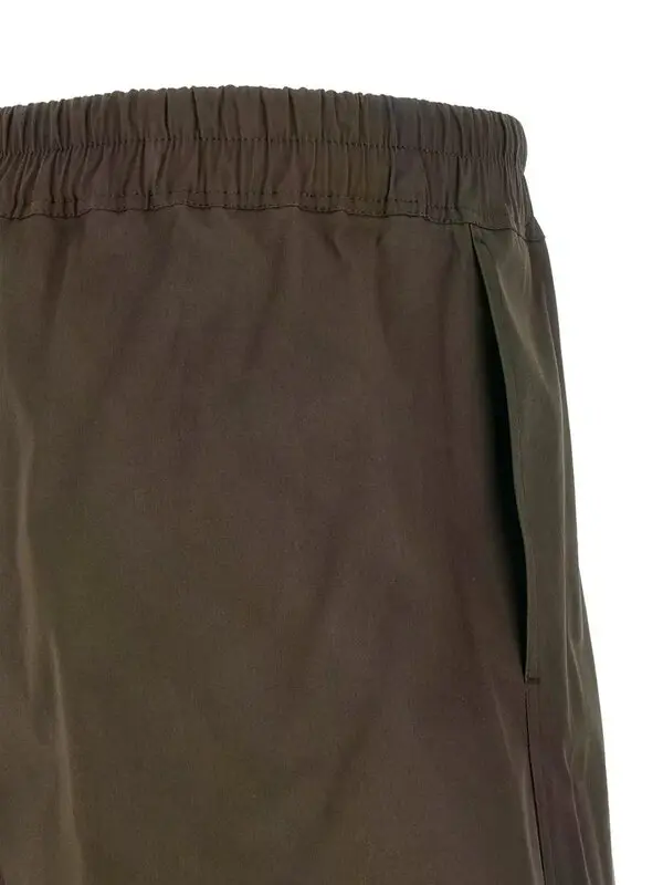 Rick Owens Drawstring-waist Side-slit Shorts - Brown