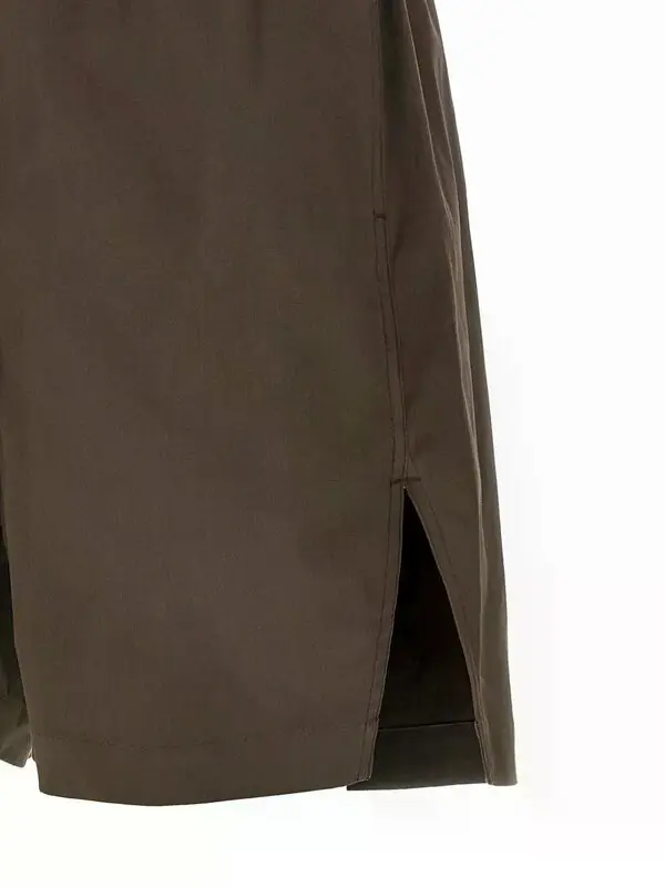 Rick Owens Drawstring-waist Side-slit Shorts - Brown