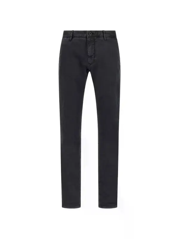 Incotex Slim-cut Chino Trousers - Black