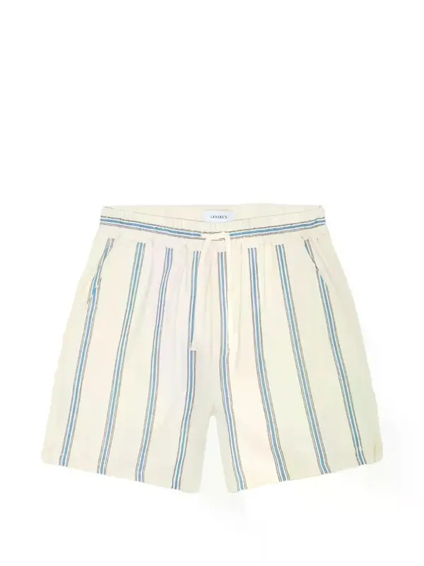 LES DEUX Lawson Striped Cotton Swim Shorts - Neutrals