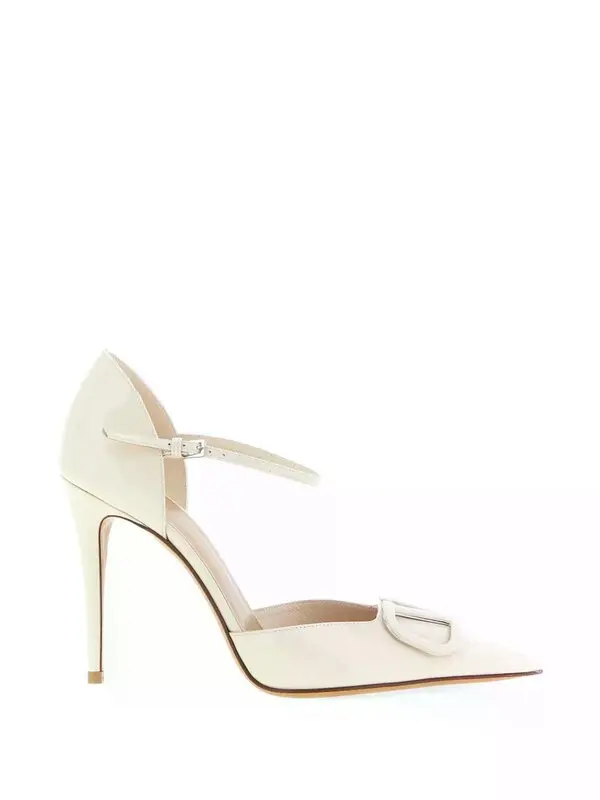 Valentino Garavani Vlogo Signature Leather Pumps - Neutrals
