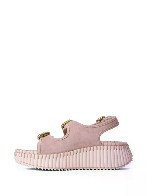 Chloé Buckle-strap Platform Sandals - Pink