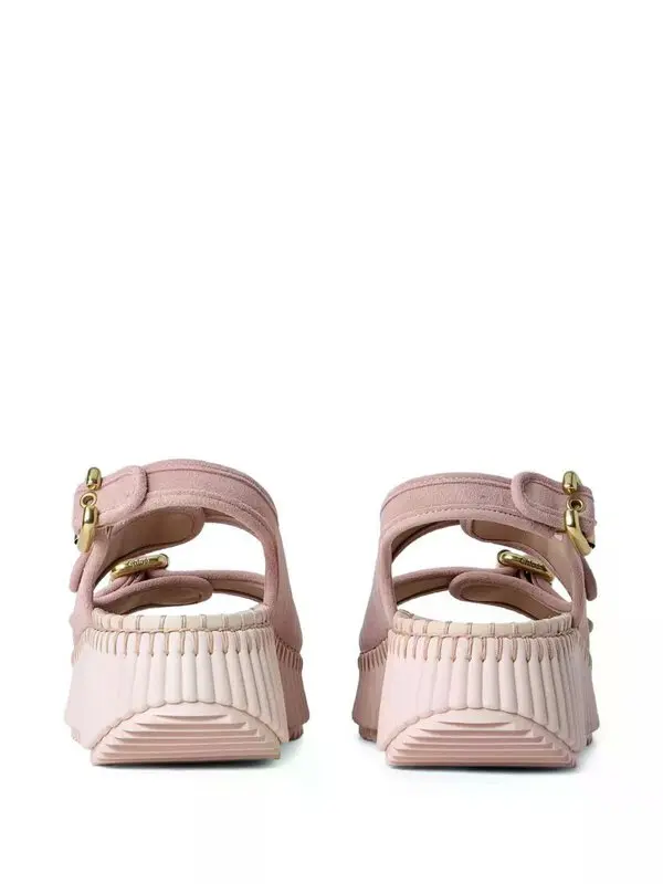 Chloé Buckle-strap Platform Sandals - Pink