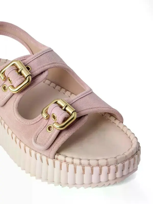 Chloé Buckle-strap Platform Sandals - Pink