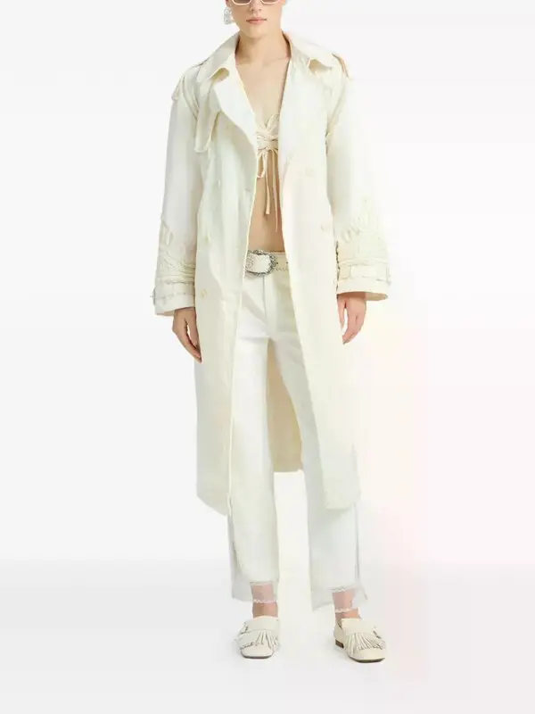 Ermanno Scervino Embroidered Trench Coat