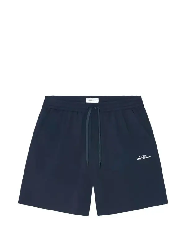 LES DEUX Stan Seersucker Drawstring Swim Shorts - Blue