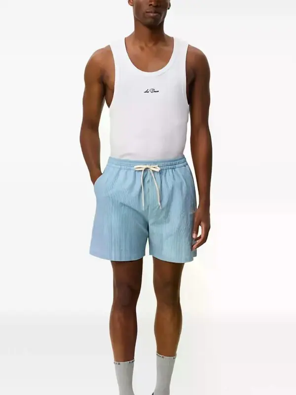LES DEUX Stan Seersucker Swim Shorts - Blue