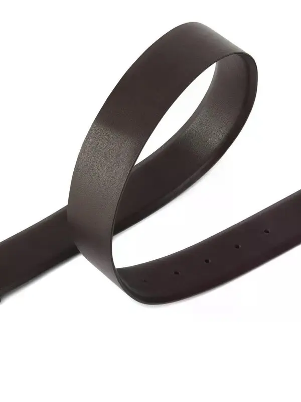 Pinko Leather Belt With Jeweled Medallion - Brown