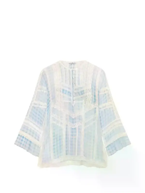 Ermanno Scervino Printed Silk Blouse - Blue