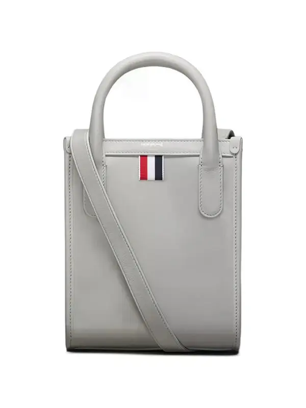 Thom Browne Small Vertical Logo-detail Tote Bag - Grey