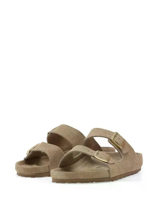 BIRKENSTOCK Arizona Buckled Suede Sandals - Neutrals