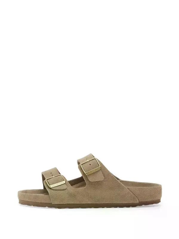 BIRKENSTOCK Arizona Buckled Suede Sandals - Neutrals