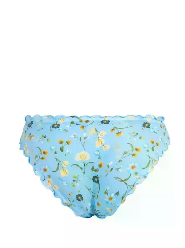 Seafolly Floral Print Ruffled Bikini Bottom