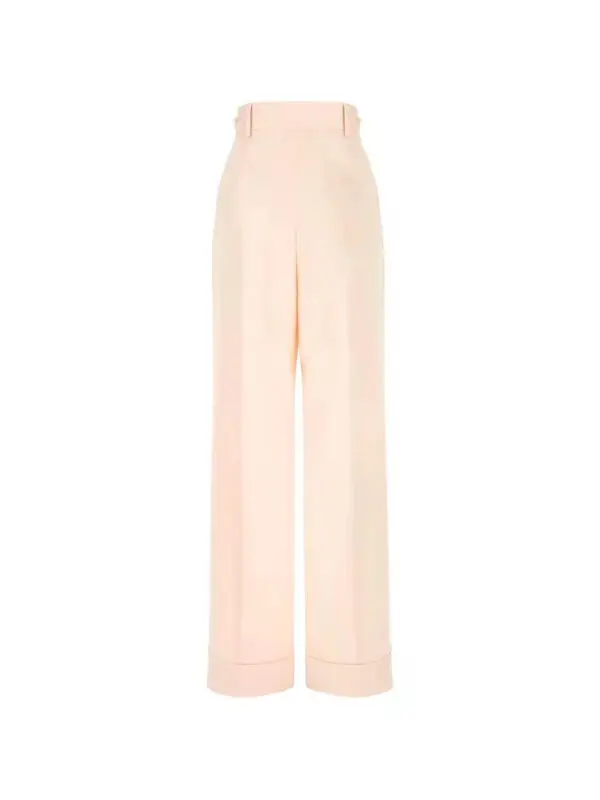 Alberta Ferretti Cuffed Trousers With Pocket