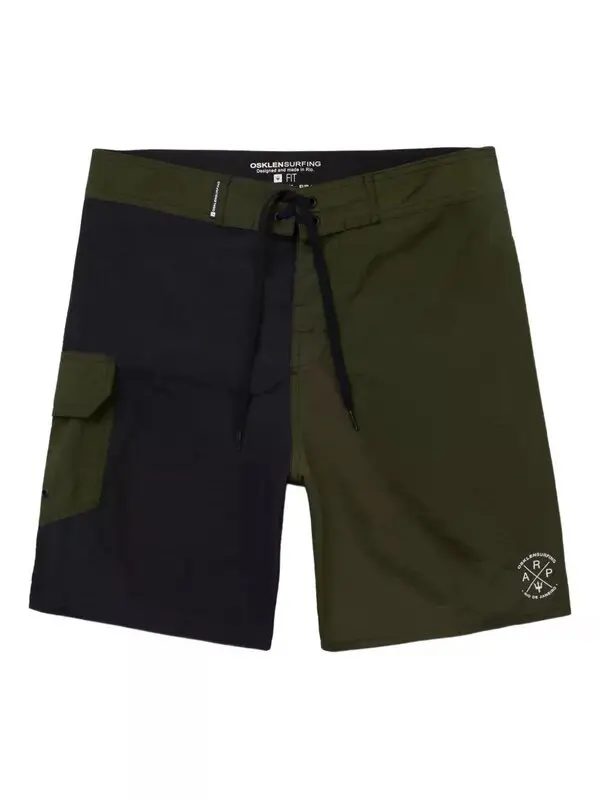 OSKLEN Colourblock Bermuda Shorts - Green