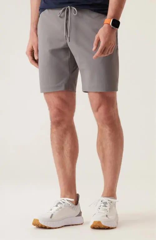 DEKE Solarx Stretch Nylon Warp Knit Drawstring Shorts - Frost Gray