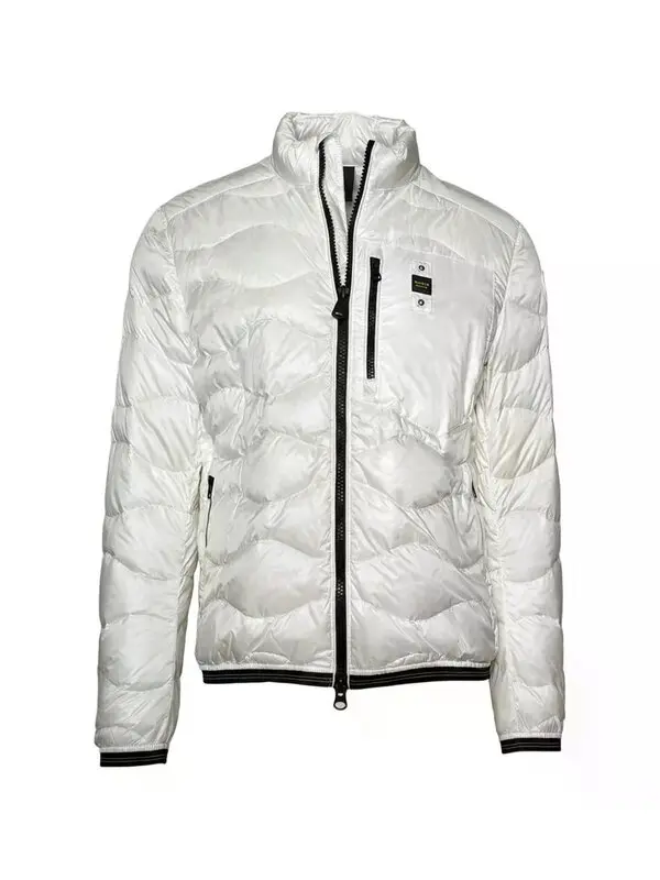 BLAUER. Zip Quilted Jacket - White