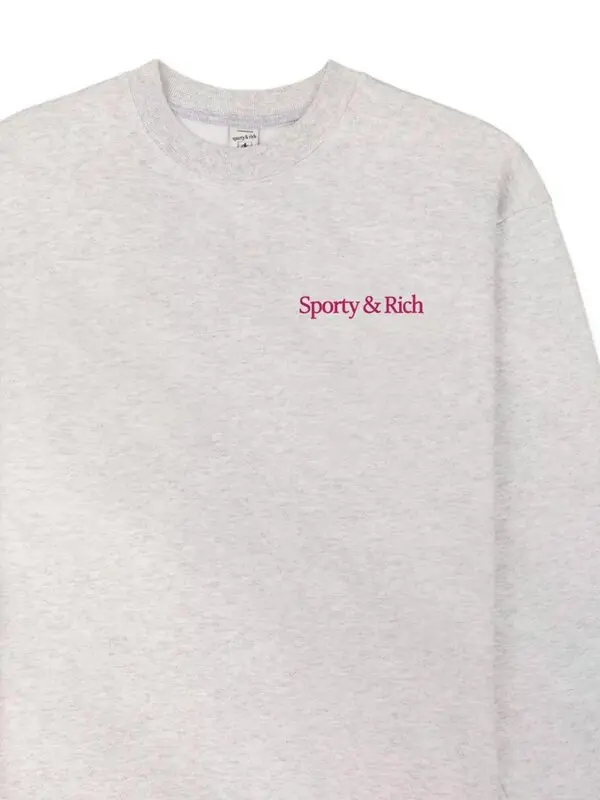 Sporty & Rich Ny Motion Crew-neck Sweatshirt - Grey