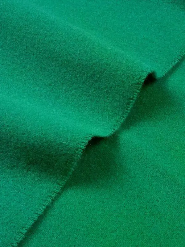 SPORTY & RICH Fringe Logo-detail Scarf - Green