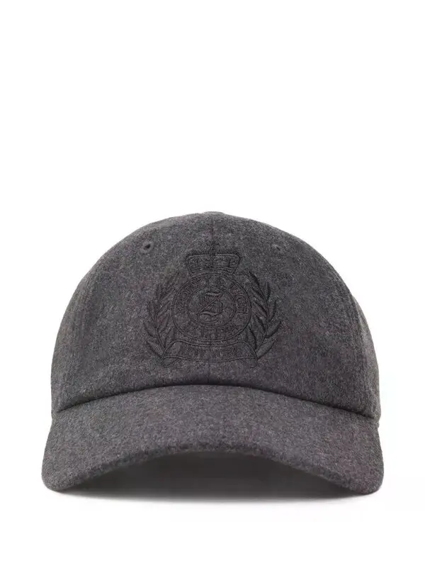 SPORTY & RICH Ny Crest Wool Cap - Grey