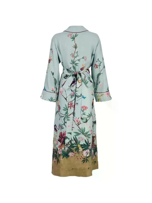 La DoubleJ Midnight Floral Midi Dress - Green