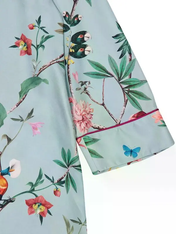 La DoubleJ Midnight Floral Midi Dress - Green