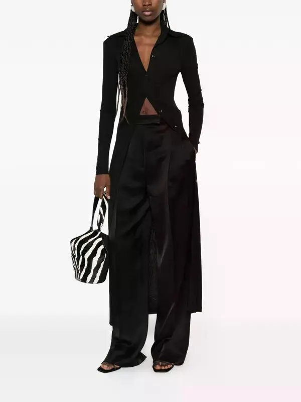 Nanushka Shoulder Pad Maxi Shirt Dress