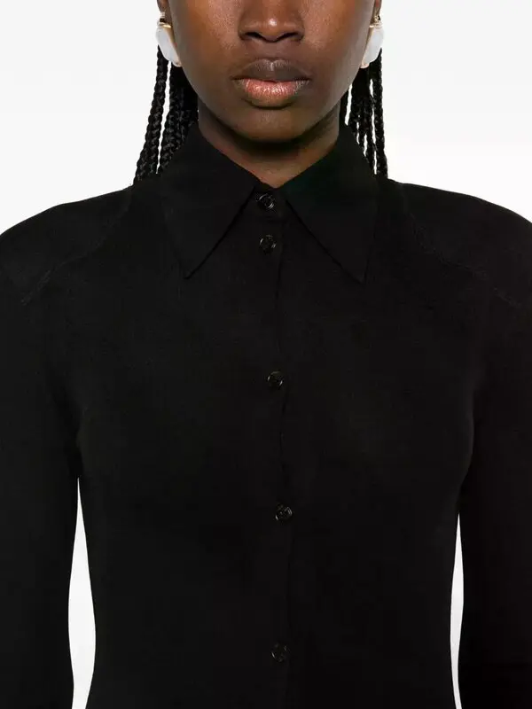 Nanushka Shoulder Pad Maxi Shirt Dress