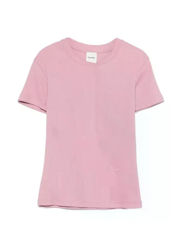 Nanushka Slim Fit Cropped T-shirt - Pink